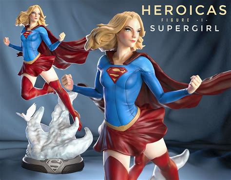 Heroicas Supergirl 3d Model Ready To Print Stl
