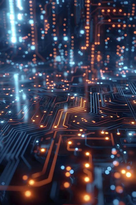 Electrical Circuits Computing Generative Ai Stock Illustration Illustration Of Digital