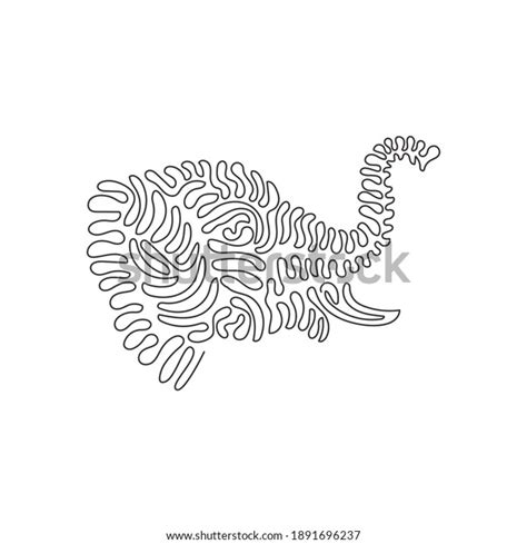 Continuous One Curve Line Drawing Enormous Stock Vector Royalty Free