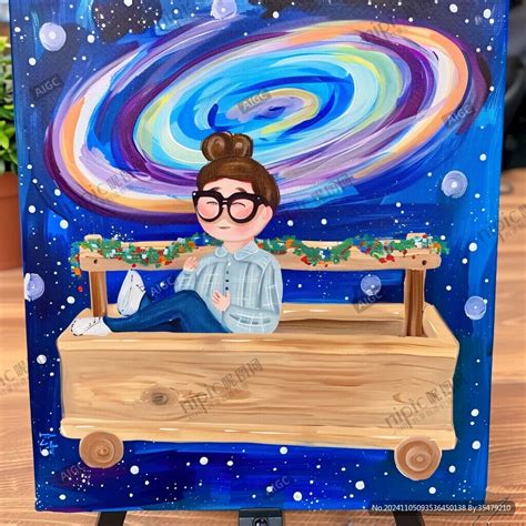 Ai创作图原创立体画 丙烯画插画 3d星空画 丙烯画人物 印象画创意画 3d画宇宙 超轻粘土画 原创手绘油画棒作品 星空立体画 油画diy 橡皮泥插画 丙烯画现代 梦想画家梦想艺术节 星空女孩