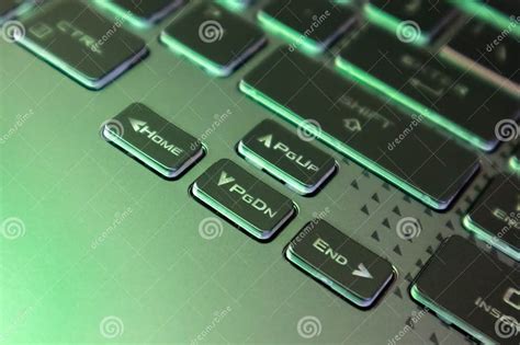 Keys With Illumination Notebook Keyboard Close Up Stock Image Image