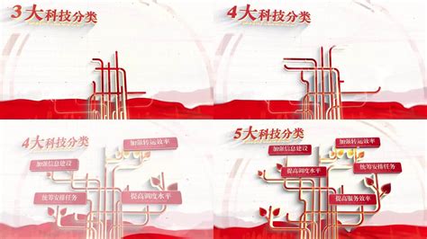 红色树状生长分类 Ae模板下载