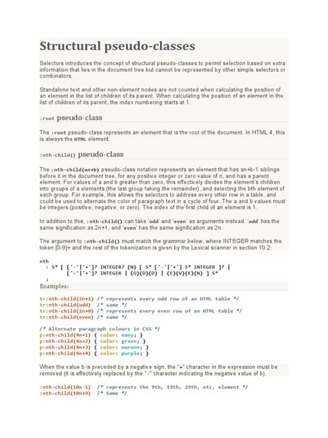 structural pseudo pdf html element html