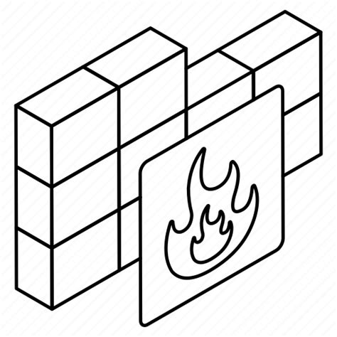 Firewall Firebreak Defense Wall Flame Burn Icon Download On Iconfinder