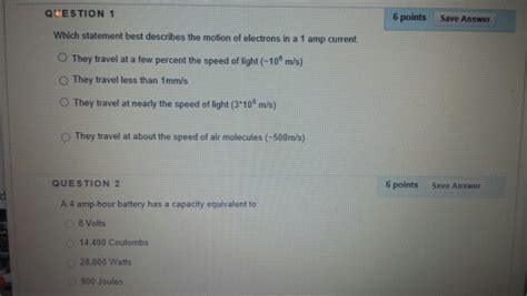 Solved Which Statement Best Describes The Motion Of