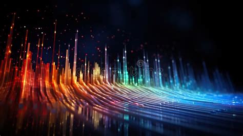 A Colorful Background With Lines And Dots In The Middle Of It Generative Ai Stock Image Image