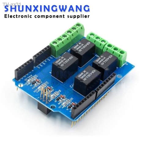 卐 channel v relay shield module Four channel relay control board relay expansion board for