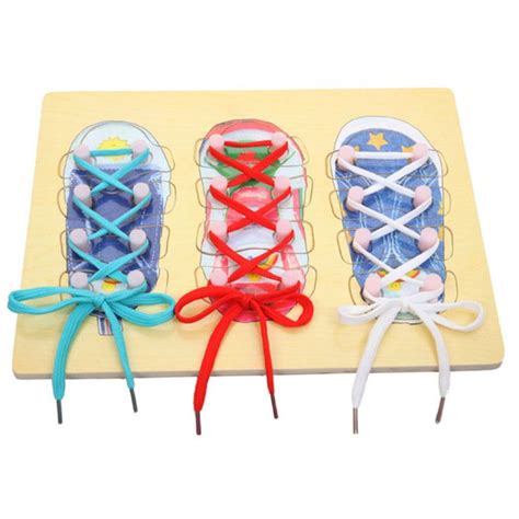 Lacing Shoe Board Ifit Montessori Early Learning Toys Educational Toys Montessori Toys