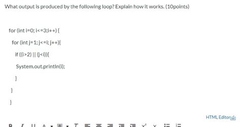 solved 1 what output is produced by the following loop