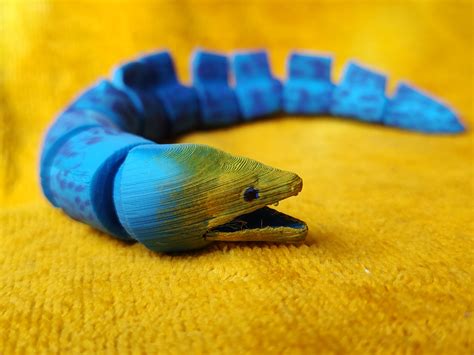🗿 Moray Eel Articulated Print In Place・ Stl File For 3d Printing・cults