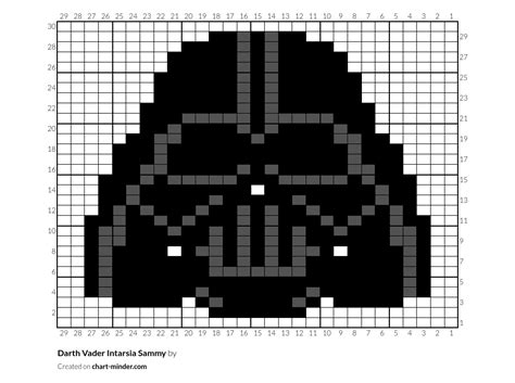 Darth Vader Intarsia Sammy By Sewingprincessliv Chart Minder