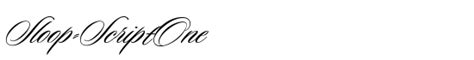 Sloop ScriptOne Font FontZone Net