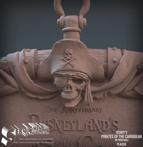 Artstation Disney Pirates Of The Caribbean 3d Printable Plaque