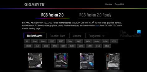 Gigabyte RGB Fusion Not Working Or Detecting Anything