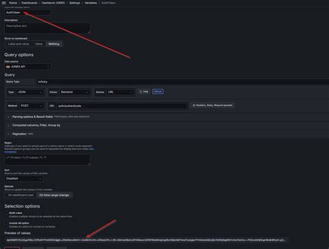 Infinity Pass Query Result Token Between Queries Dashboards