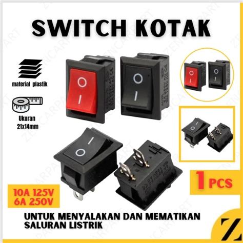 Jual Tombol On Off Motor Mobil Kotak Saklar Switch On Of LED Stang Motor 2 Pin Tombol Hazard