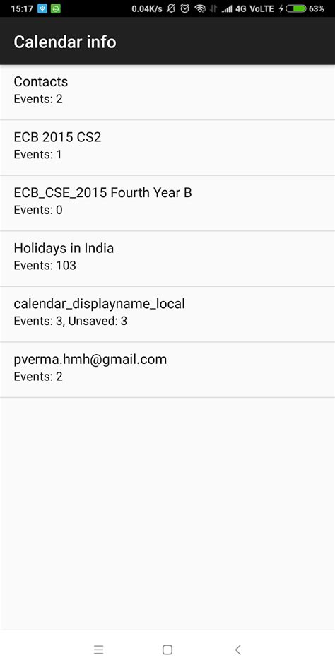 Android Secret Codes