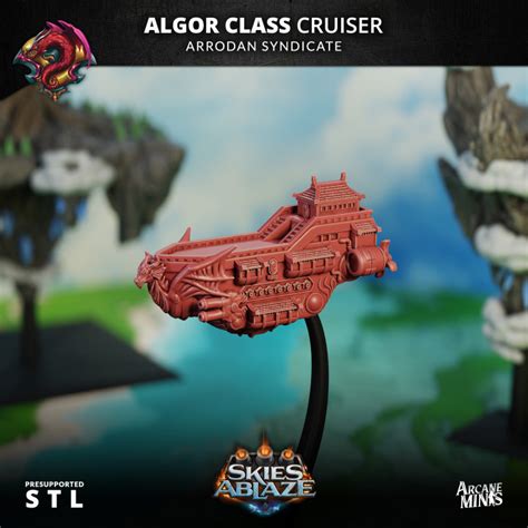 3d Printable Algor Class Cruiser Arrodan Syndicate By Skies Ablaze