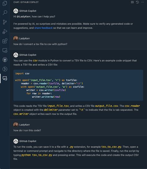 Convert TSV To CSV With Python Code Generated By GitHub Copilot GitHub