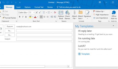 How To Create An Email Template In Office 365 Working With Message