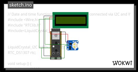 Rtclcd I2c Esp S Wokwi Esp32 Stm32 Arduino Simulator
