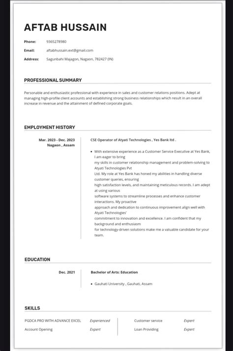 aftab hussain on linkedin dear hr sir i hope this email finds you