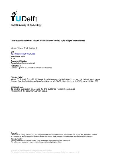 Interactions Between Model Inclusions On Closed Lipid Bilayer Membranes