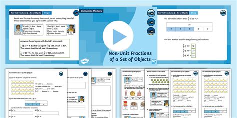 👉 Year 3 Diving Into Mastery Step 5 Non Unit Fractions Of A Set Of Objects