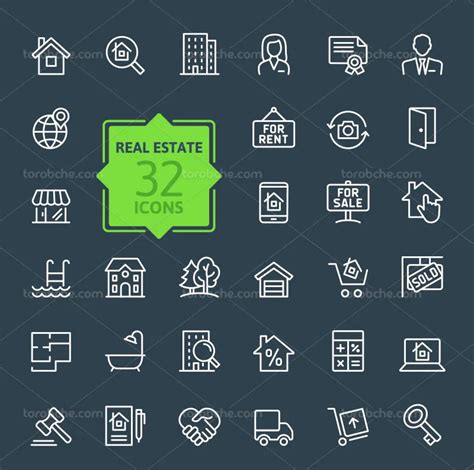 وکتور آیکن مشاور املاک گرافیک با طعم تربچه