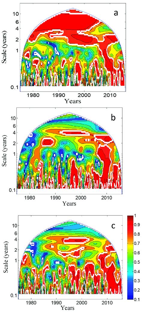 Wavelet Coherence Spectra Axes As In Wps Spectra Only Coherences Download Scientific Diagram