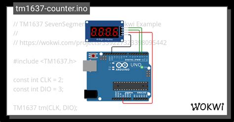 Tm1637 Counter Bsp Wokwi ESP32 STM32 Arduino Simulator
