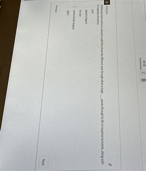 Solved A Behavioral State Machine Is A Dynamic Model That