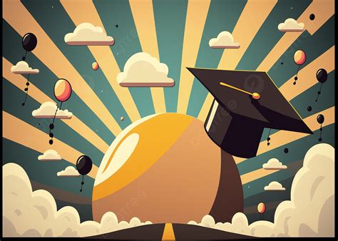 학사 모자 그림 빈티지 배경 학사모 빈티지 삽화 배경 일러스트 및 사진 무료 다운로드 Pngtree