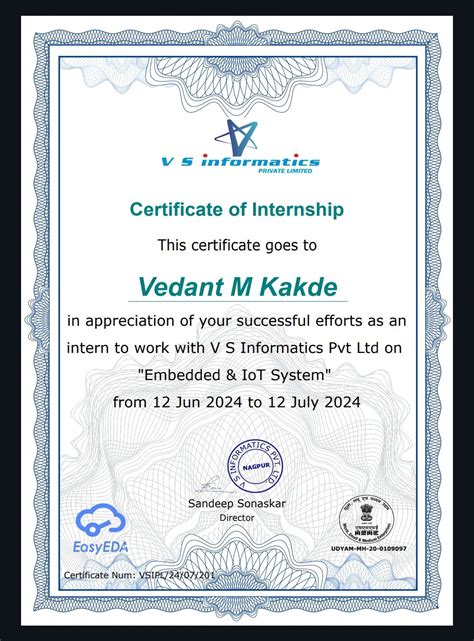 Iot Embeddedsystems Techinnovation Internshipexperience Vedant Kakde