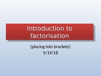 Factorising Trinomials By S J Cooper TPT