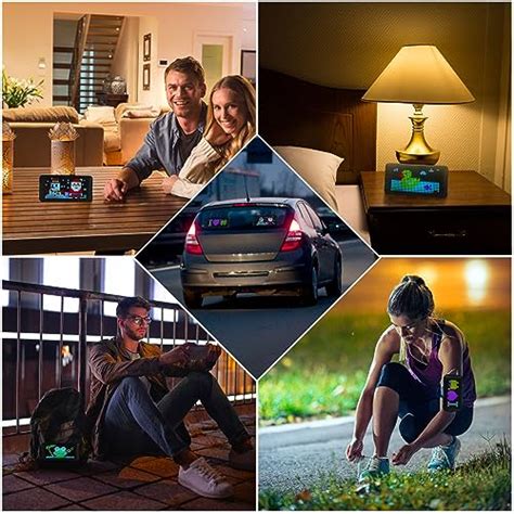 Rechargeable Mini LED Sign X Programmable LED Message Display Bluetooth APP DIY Editor