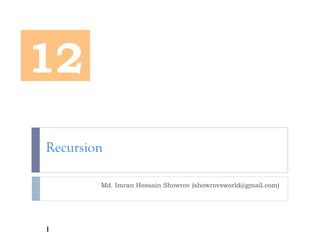 Lecture Recursion PPT