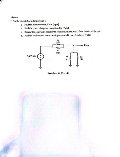 Solved Points For The Circuit Shown For Problem A Chegg