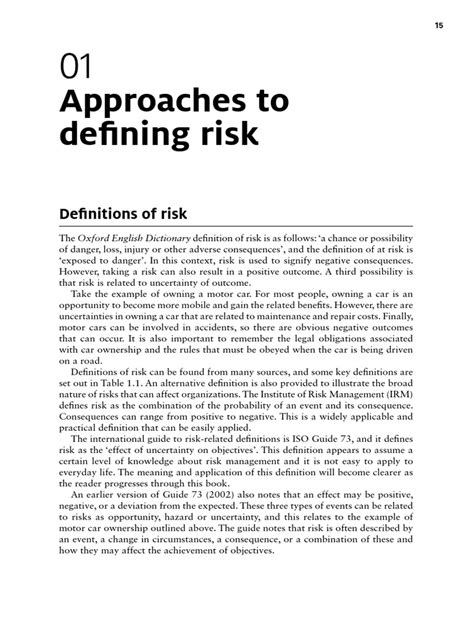 Fundamentals Of Risk Management Understanding Evaluating And