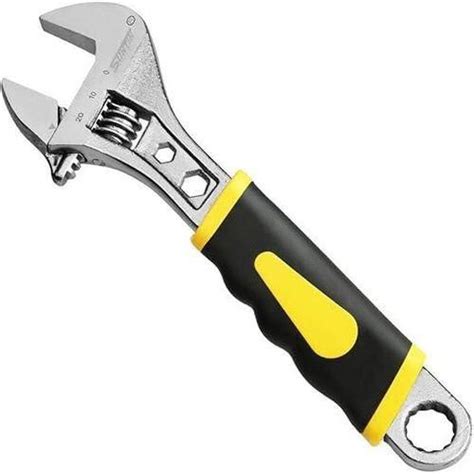 Generic Adjustable Wrench Spanner 6 Inch With Ergonomic Rubber Grip