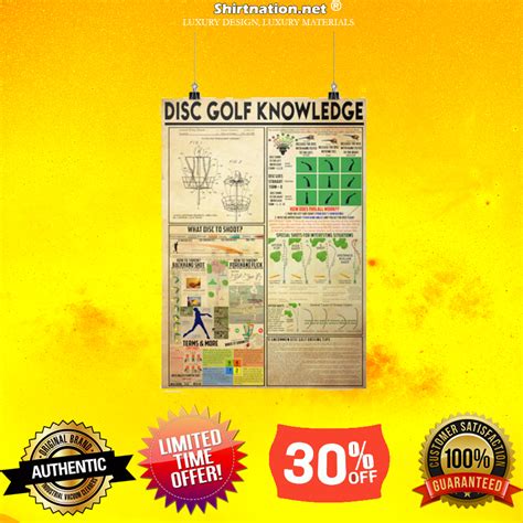 Disc Golf Knowledge Poster • Shirtnation Shop Trending T Shirts Online In Us