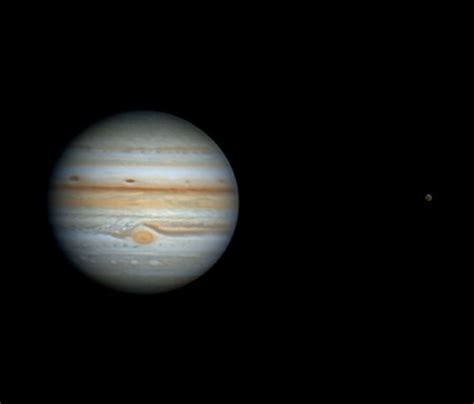Jupiter And Its Largest Moon Ganymede With My 16 Telescope R Space