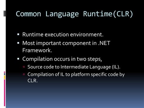 Net Framework Overview Ppt