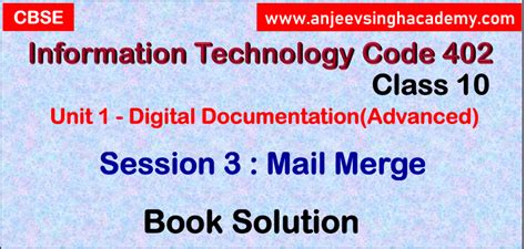 Class 10 It 402 Digital Documentation Session 4 Create And Use