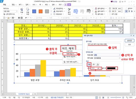 Itq 한글 기능평가 I 2 표와 차트