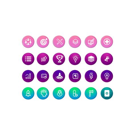 Differences Game Vector Hd Png Images Different Color Game Button Set