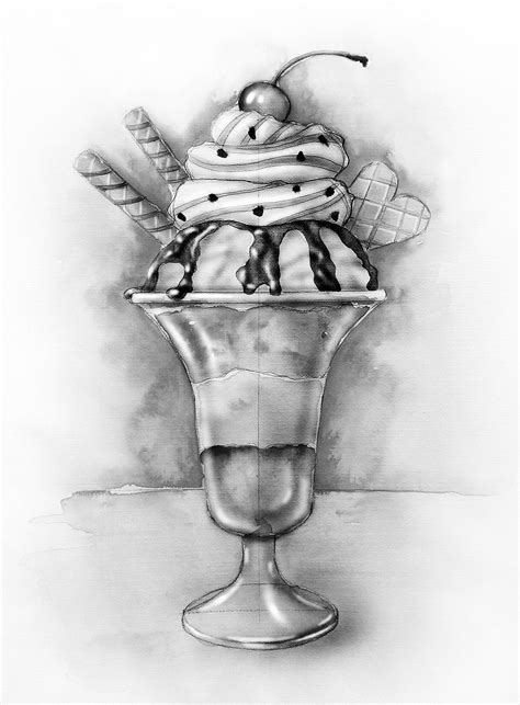 Ice Cream Pencil Drawing