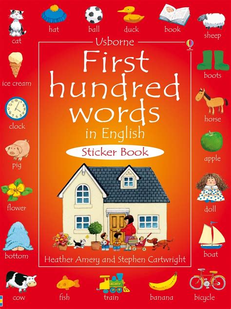 First 100 Words Sticker Book In English Heather Amery 9781409510062