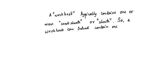 SOLVED In Excel A Worksheet Is Contained In A File Called A Workbook