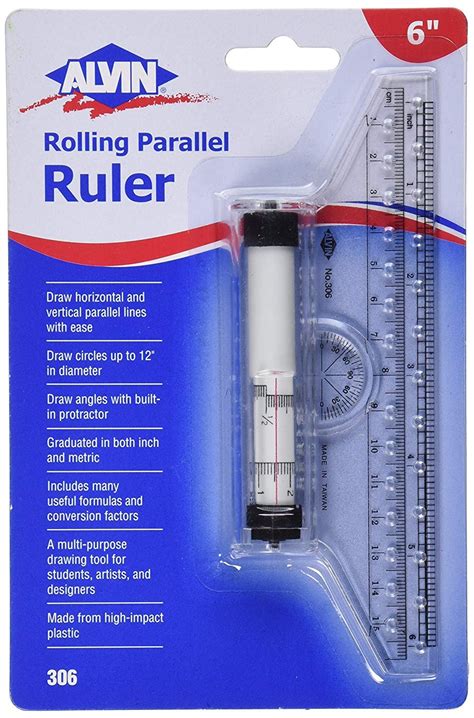 6 Rolling Parallel Ruler 088354123859
